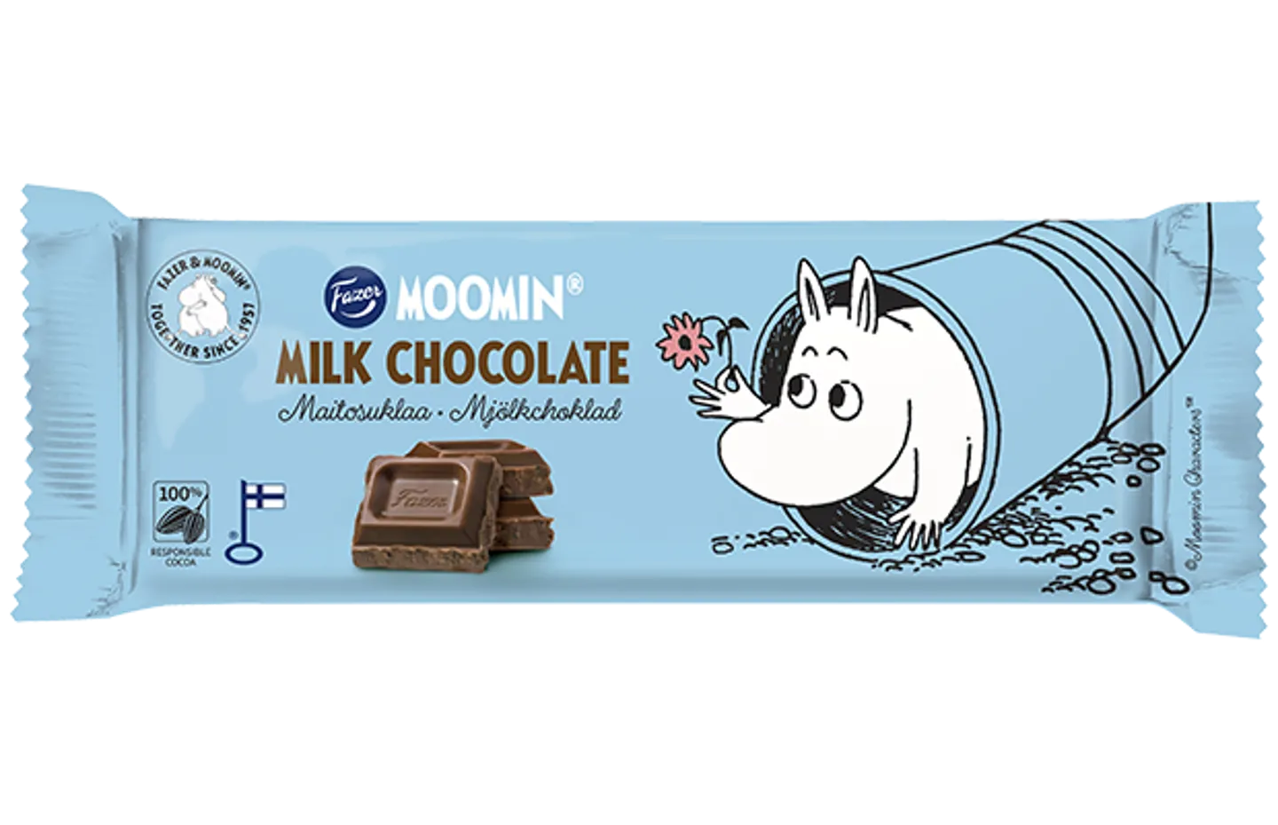Fazer Moomin Milk chocolate 68g tablet